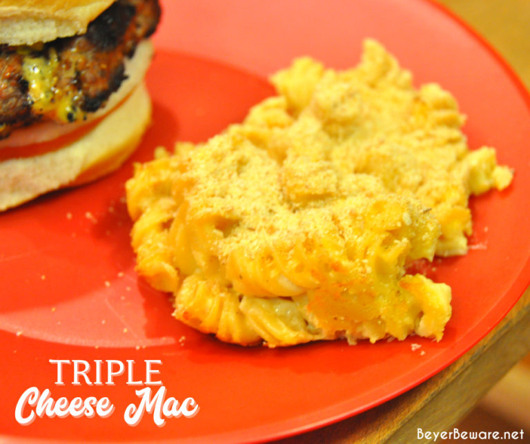 Triple Cheese Mac - 3 Cheese Macaroni and Cheese - Beyer Eats and Drinks