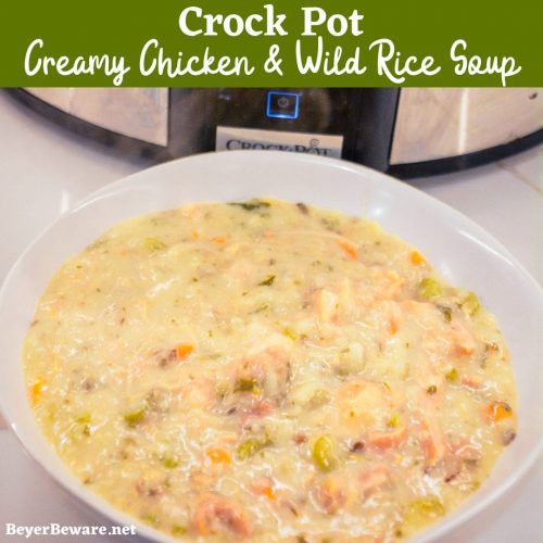 Crock Pot Creamy Chicken and Wild Rice Soup - Beyer Eats and Drinks
