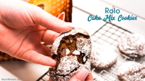 Rolo Cookies - Rolo Cake Mix Cookies - Beyer Eats and Drinks