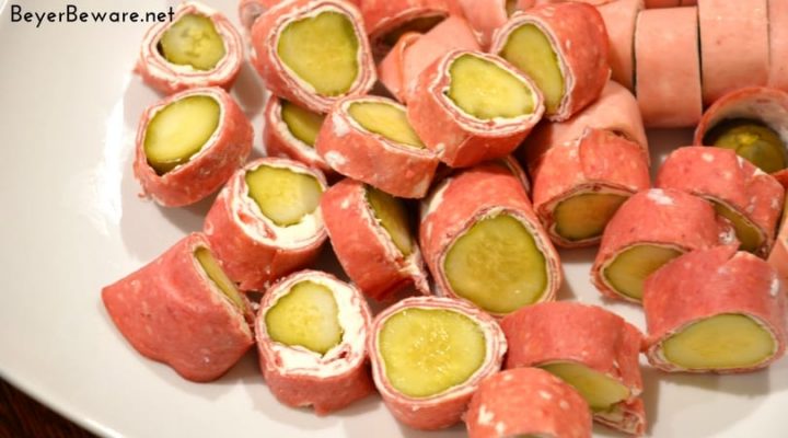 Once the pickles are wrapped, you put the whole wrapped pickles back in ...