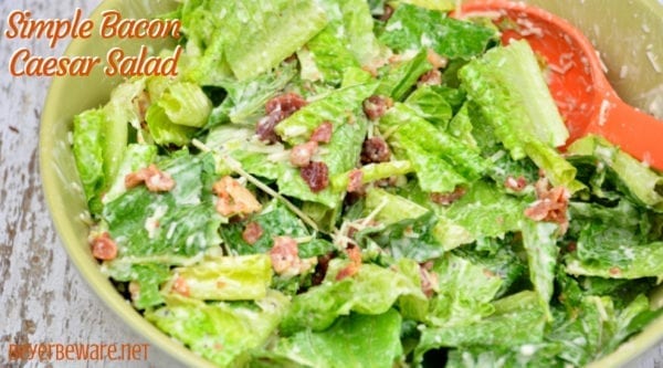 Easy Bacon Caesar Salad - Beyer Eats and Drinks