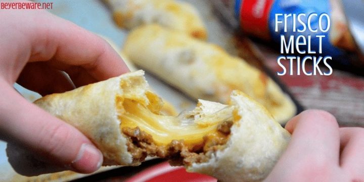 Frisco Melt Sticks - Stuffed Frisco Melt Burgers - Beyer Eats and Drinks