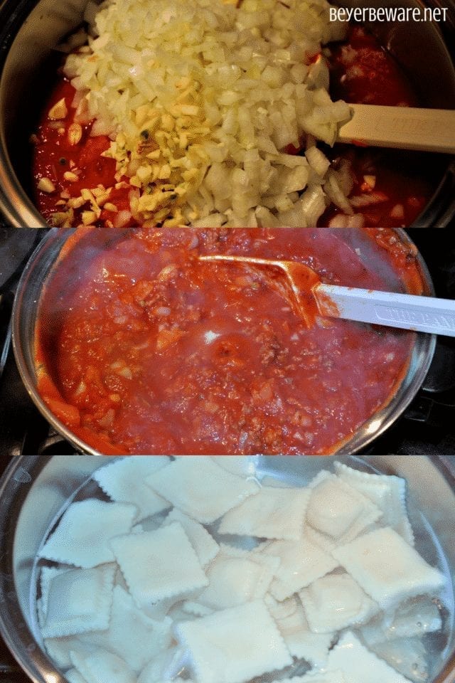 Meaty Tomato Ravioli Soup - Beyer Eats and Drinks