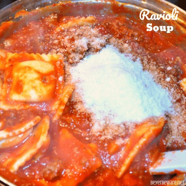 Meaty Tomato Ravioli Soup - Beyer Eats and Drinks