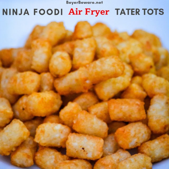 When the mini tater tots are done, dump them in a serving bowl and ...