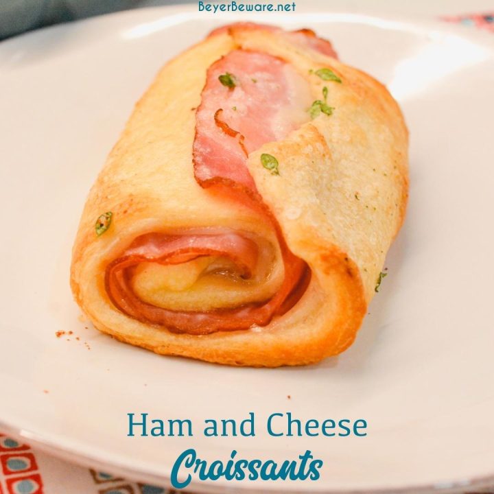 Crescent Rolls Deli Ham Cheese slices Butter Garlic Salt Herbs