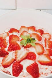 Old Fashioned Strawberry Tapioca Salad - Pink Fluff - Beyer Eats and Drinks