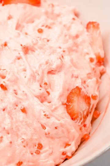 Old Fashioned Strawberry Tapioca Salad - Pink Fluff - Beyer Eats and Drinks