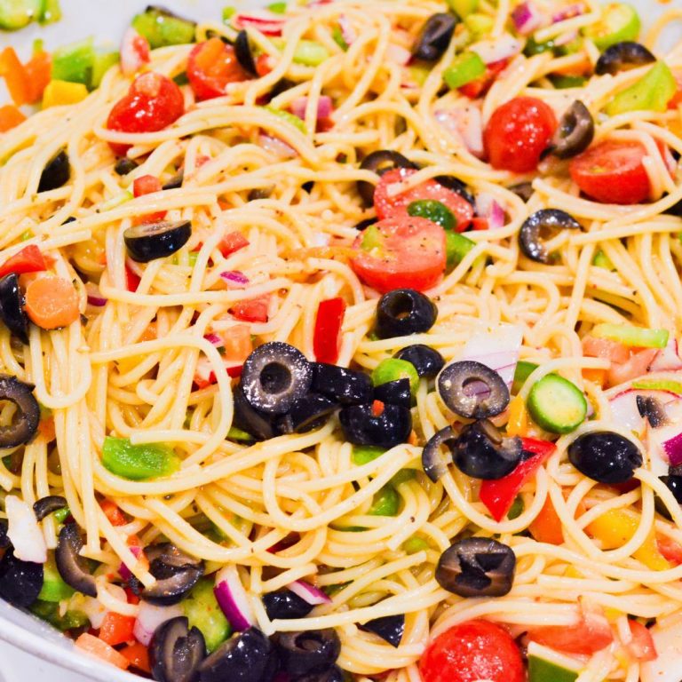 Cold Spaghetti Pasta Salad - Beyer Eats and Drinks