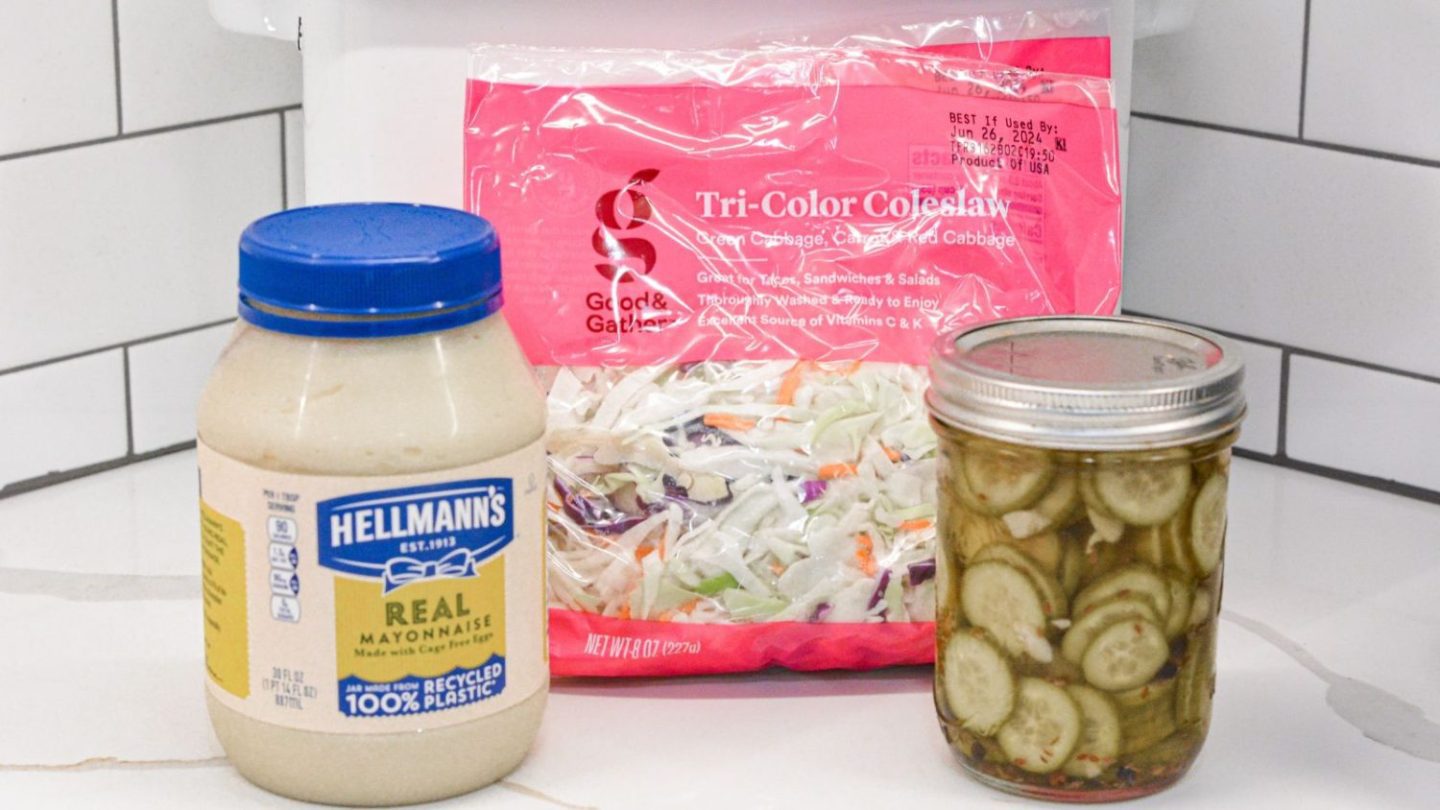 Creamy Pickle Coleslaw - Beyer Eats and Drinks