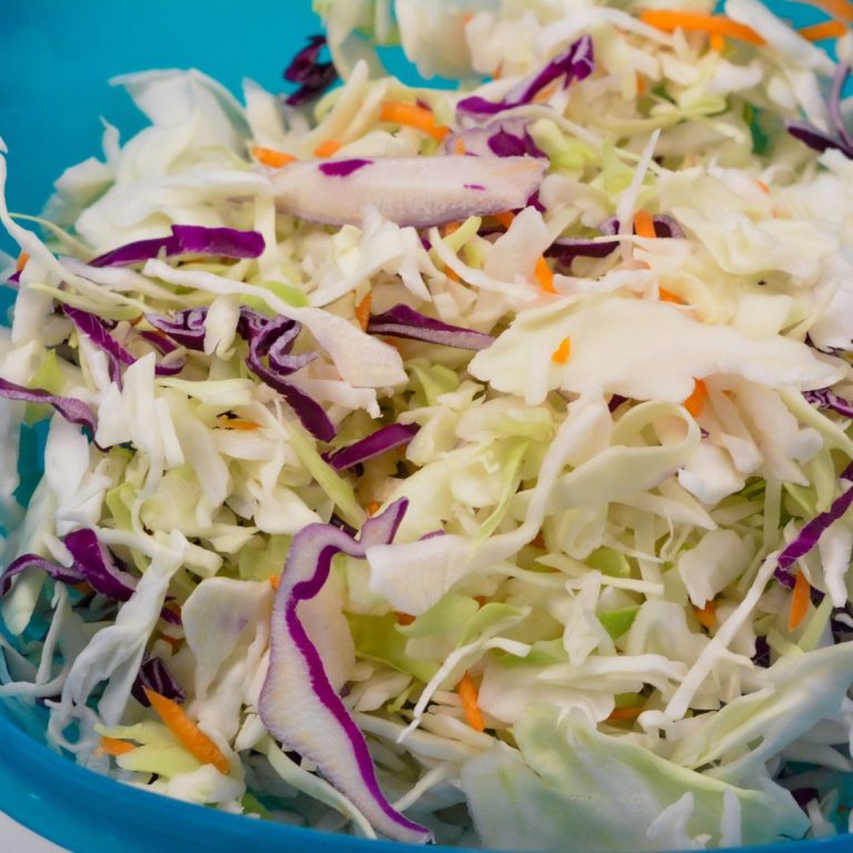 Creamy Pickle Coleslaw - Beyer Eats and Drinks