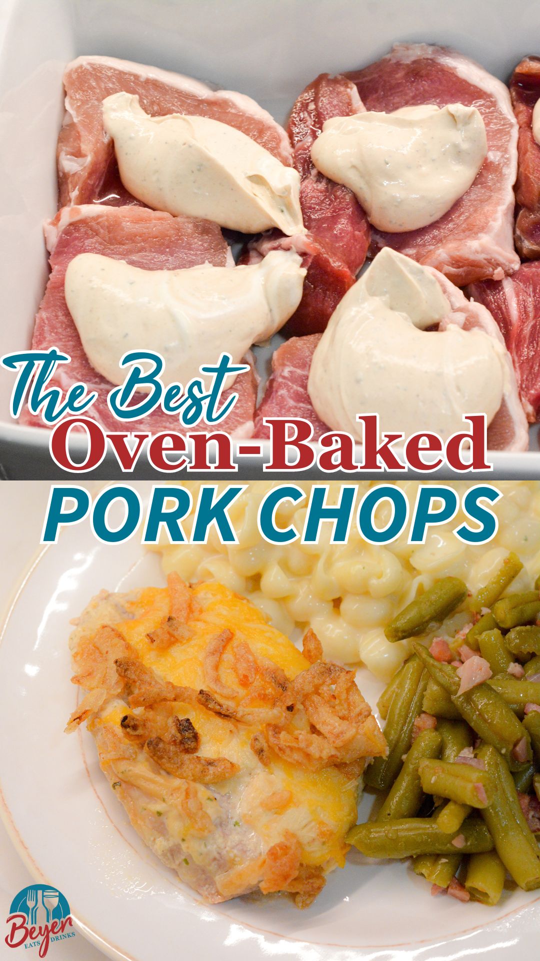 Easy Oven Baked Boneless Pork Chops with Ranch, Colby Jack Cheese, and ...