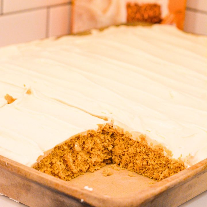 Cake Mix Pumpkin Bars with Cream Cheese Frosting - Beyer Eats and Drinks