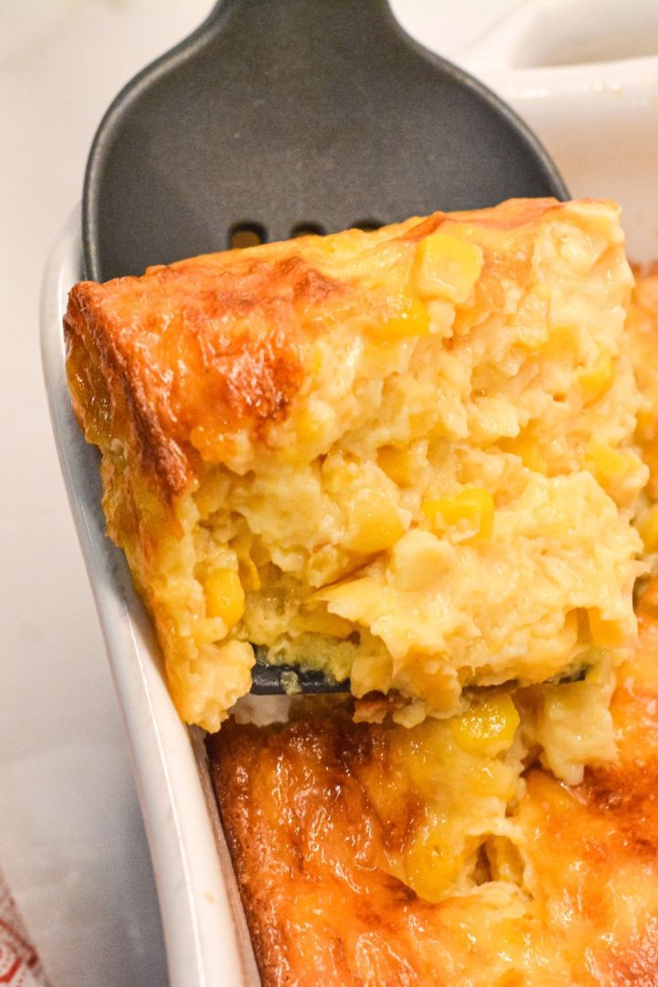 Easy Creamy Corn Pudding Casserole - Beyer Eats and Drinks